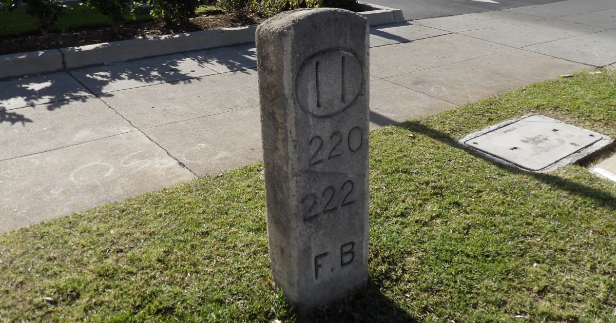 Map: Foothill Boulevard Mile Marker - Weird California