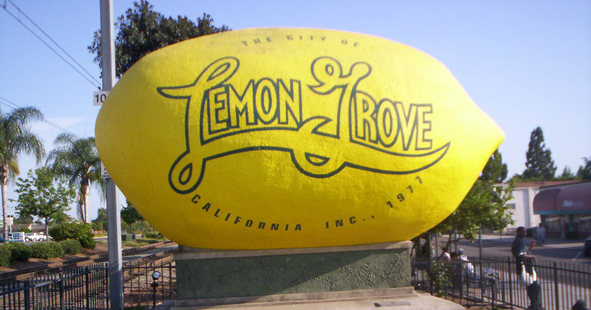 Giant Lemon of Lemon Grove - Weird California